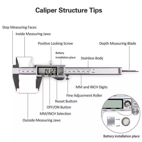DIGITAL VERNIER CALIPER STAINLESS STEEL 150 MM – ALL ABOUT TOOLS