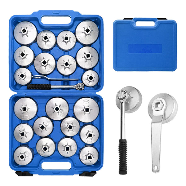 23 PC ALUMINIUM CUP TYPE OIL FILTER REMOVAL KIT – ALL ABOUT TOOLS